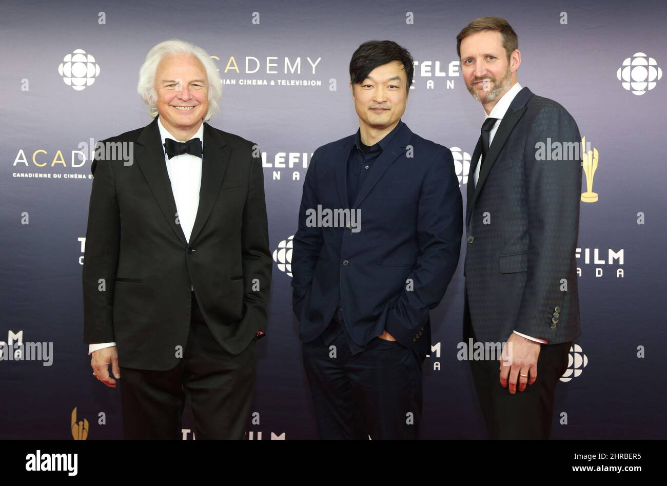 From Kim's Convenience, left to right, Ivan Fecan, producer, Ins Choi ...