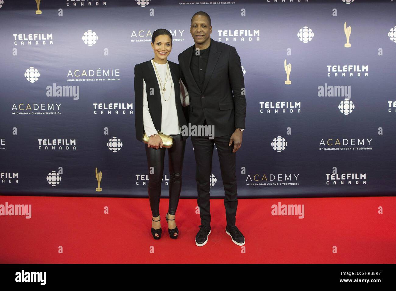 Toronto Raptors President Masai Ujiri and his wife Ramatu Ujiri arrive ...