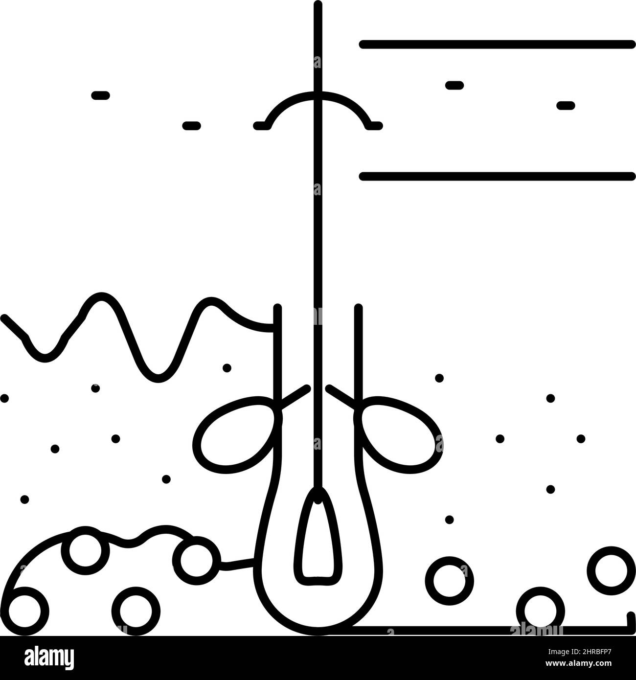 sebum skin production line icon vector illustration Stock Vector Image ...