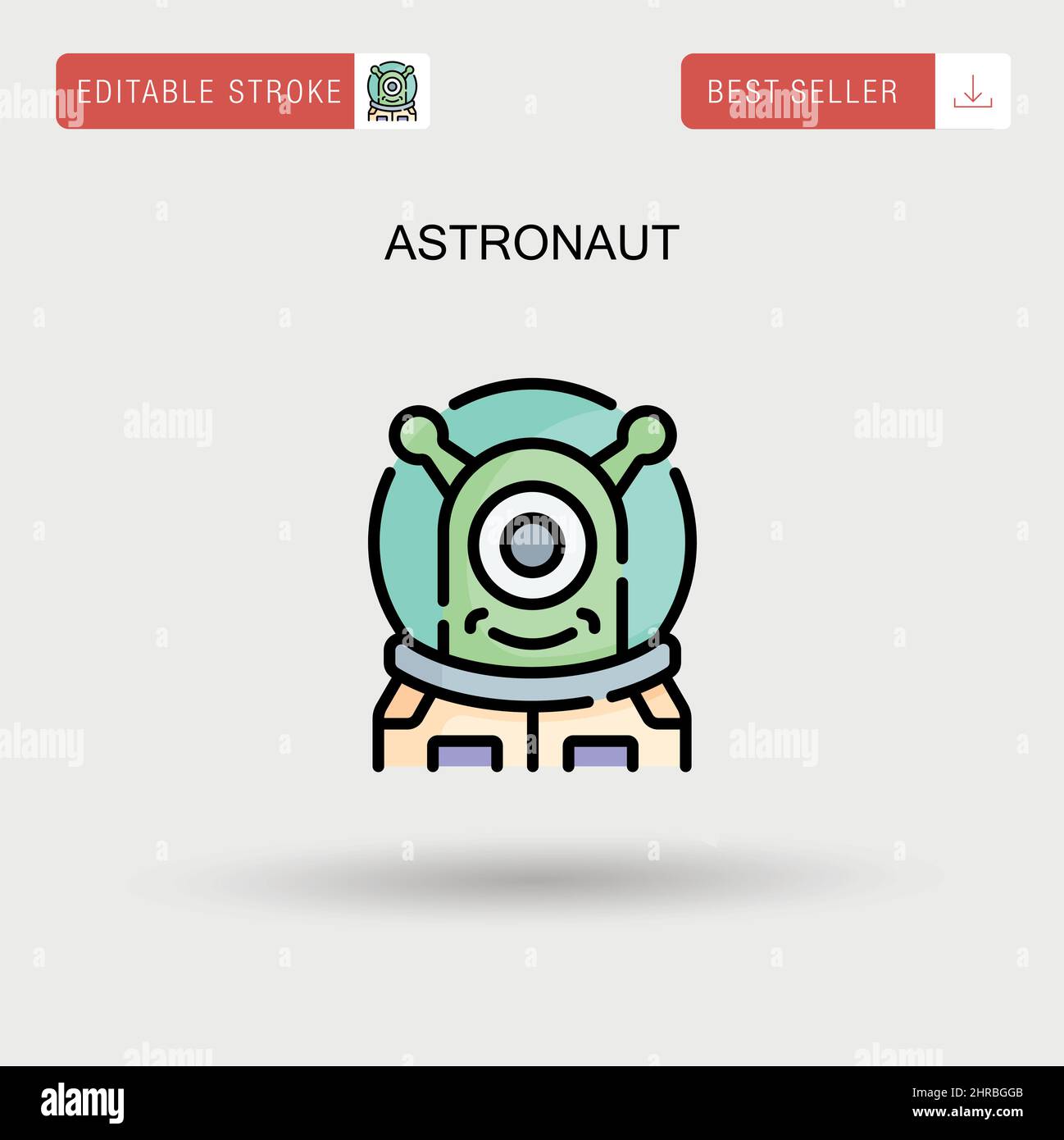 Astronaut Simple vector icon Stock Vector Image & Art - Alamy