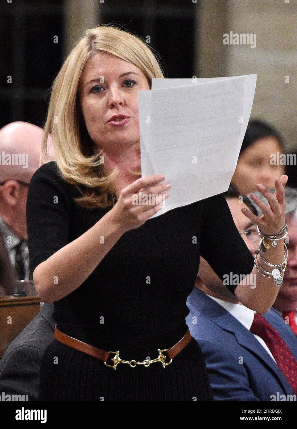 Conservative MP Michelle Rempel asks a question during question period ...