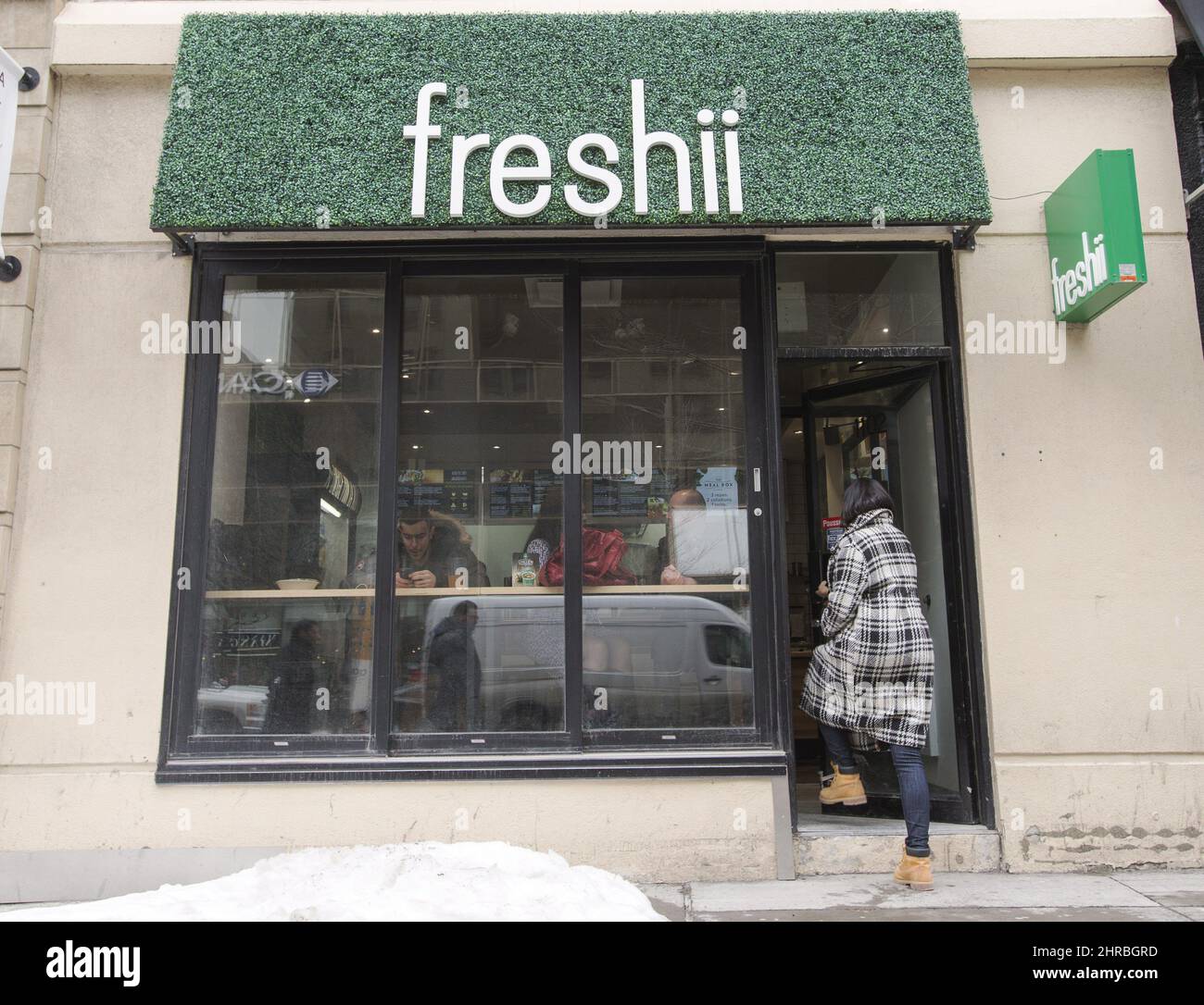 A customer walks into a Freshii restaurant in Montreal on Tuesday ...