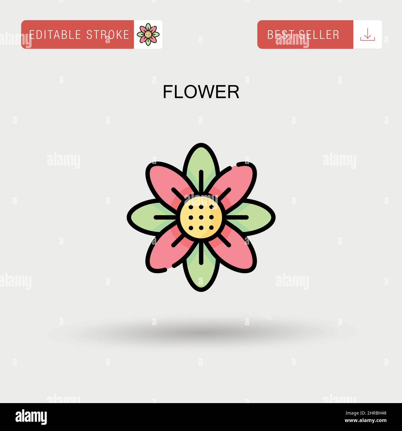 Flower Simple vector icon Stock Vector Image & Art - Alamy