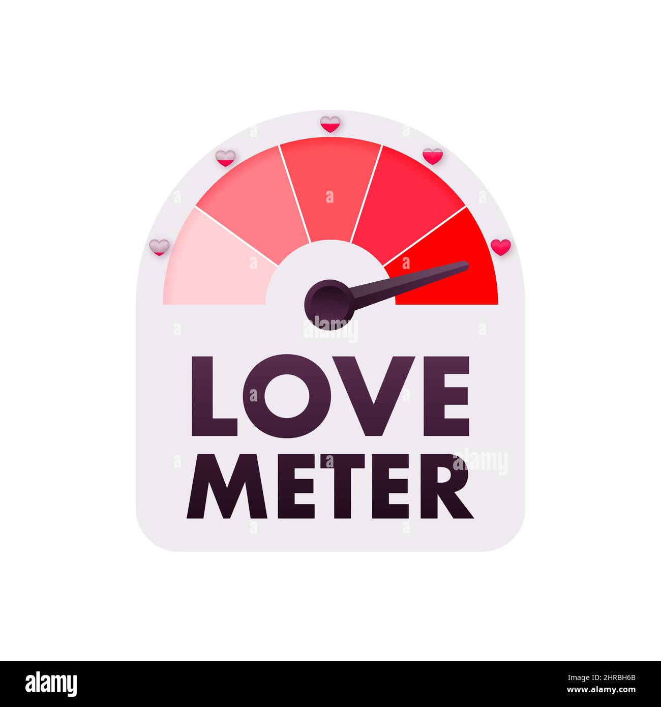 Love meter, heart indicator. Valentines day concept. High speed. Vector ...
