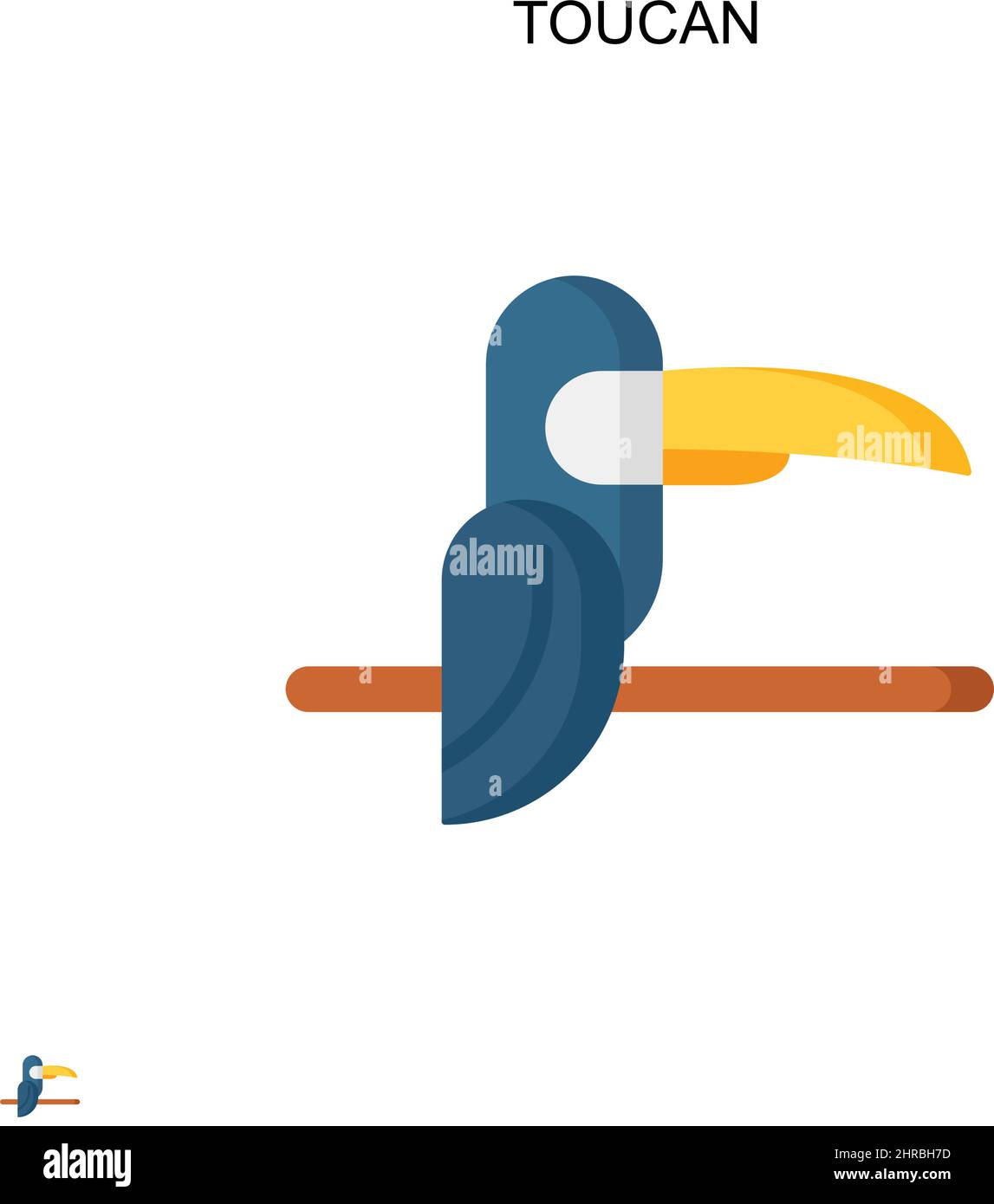 Toucan Simple vector icon. Illustration symbol design template for web ...