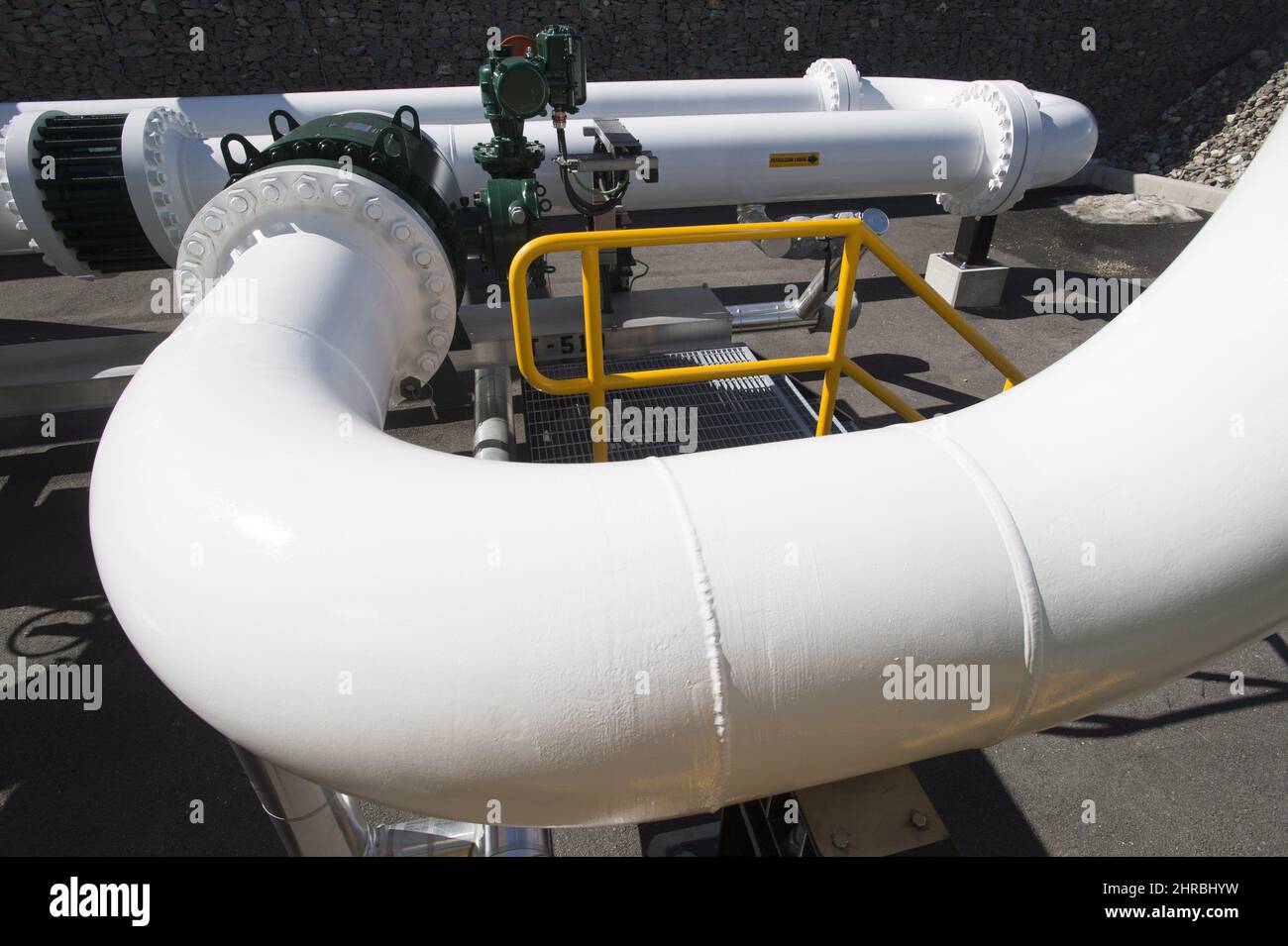 Station pipeline is seen at the Transmountain facility in Kamloops, B.C ...