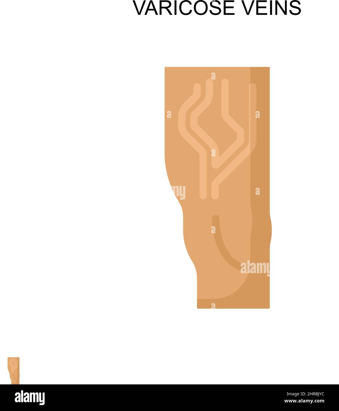Varicose veins Simple vector icon. Illustration symbol design template ...