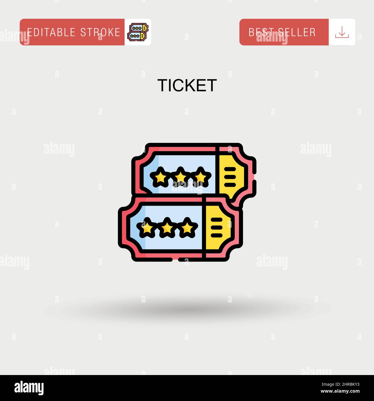 Ticket icon template black Stock Vector Images - Alamy