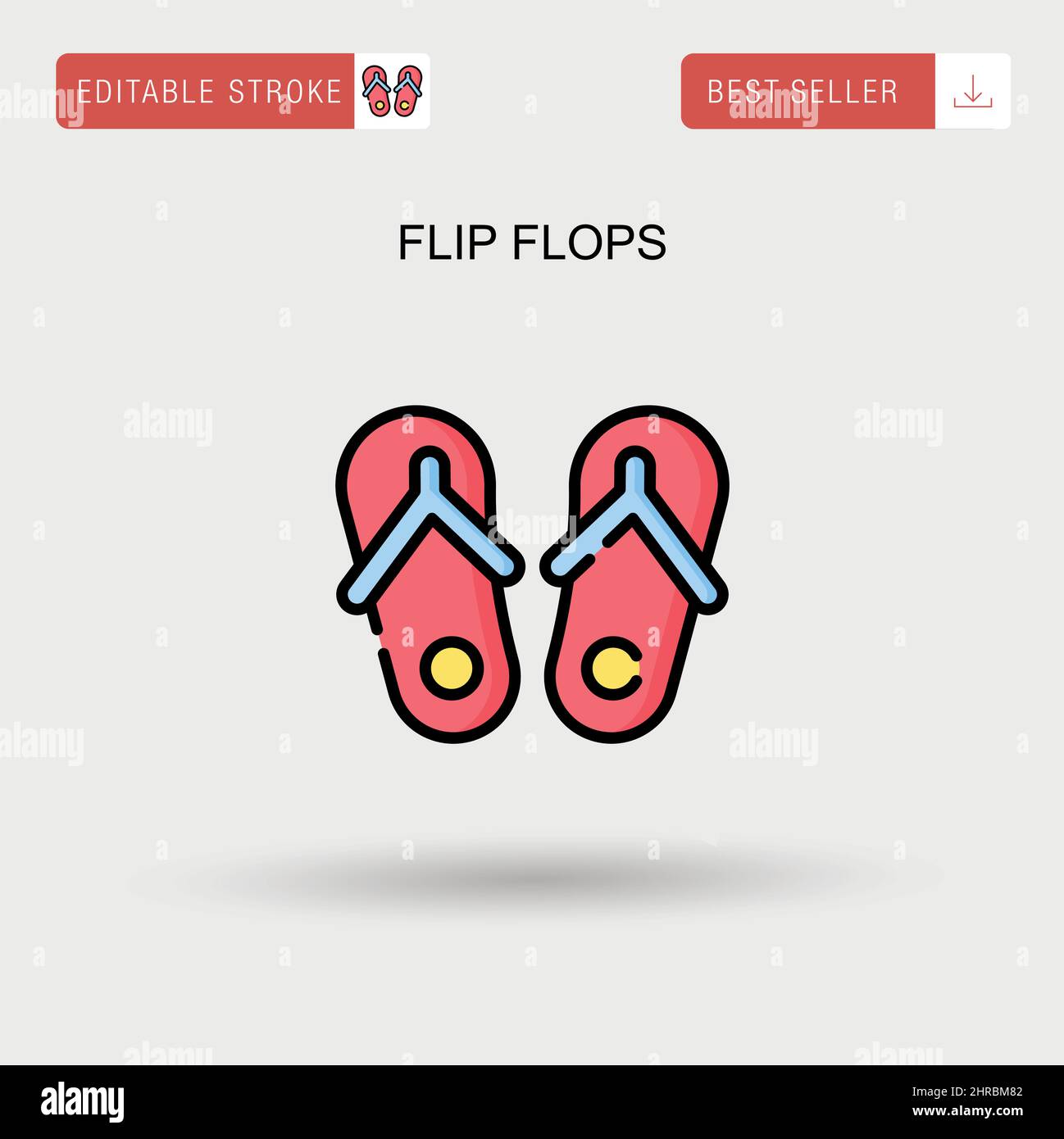 Flip flops Simple vector icon Stock Vector Image & Art - Alamy