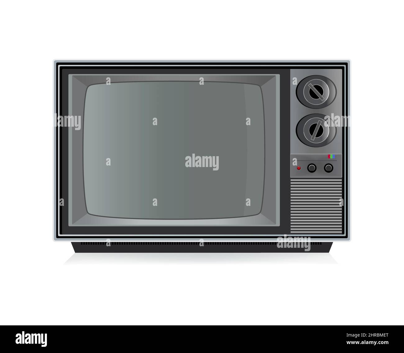Vector retro television mock up isolated on white background Stock ...