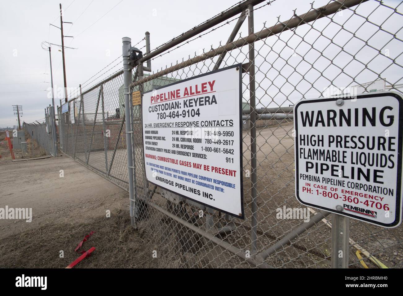 Pipeline Alley is pictured next to the Kinder Morgan Transmountain ...