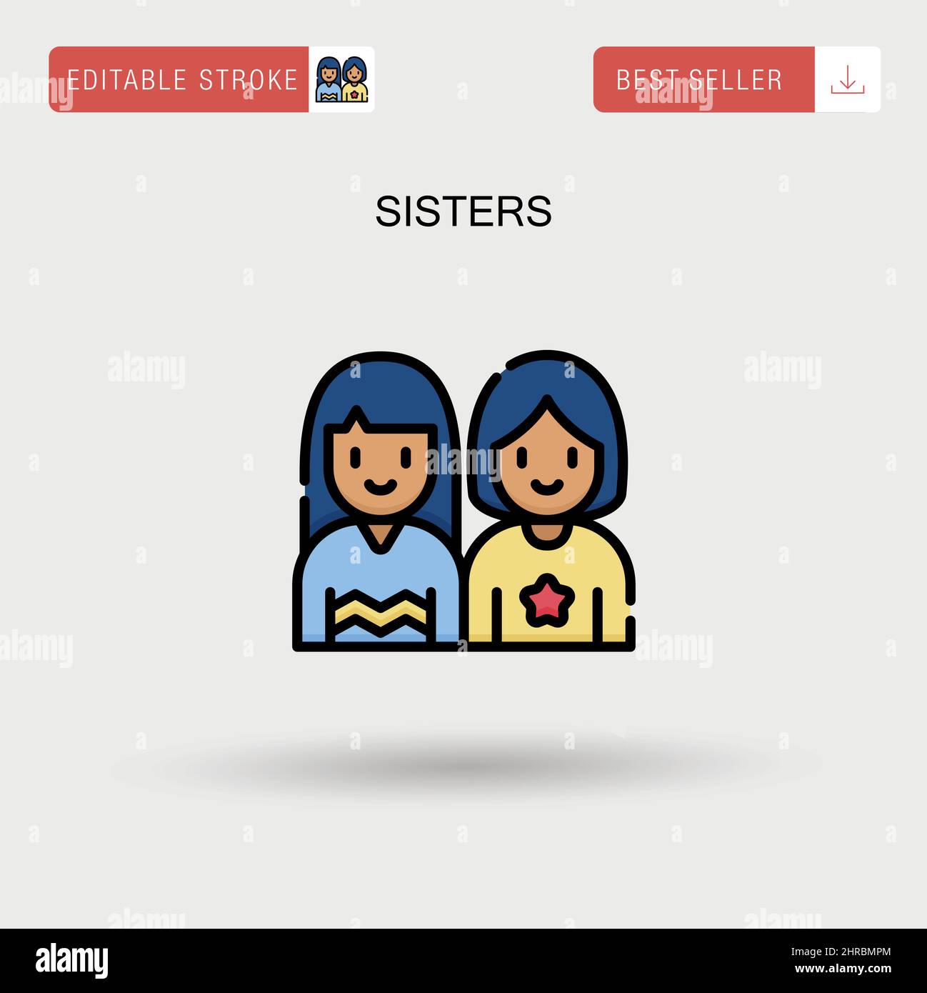 Sisters together Stock Vector Images - Alamy
