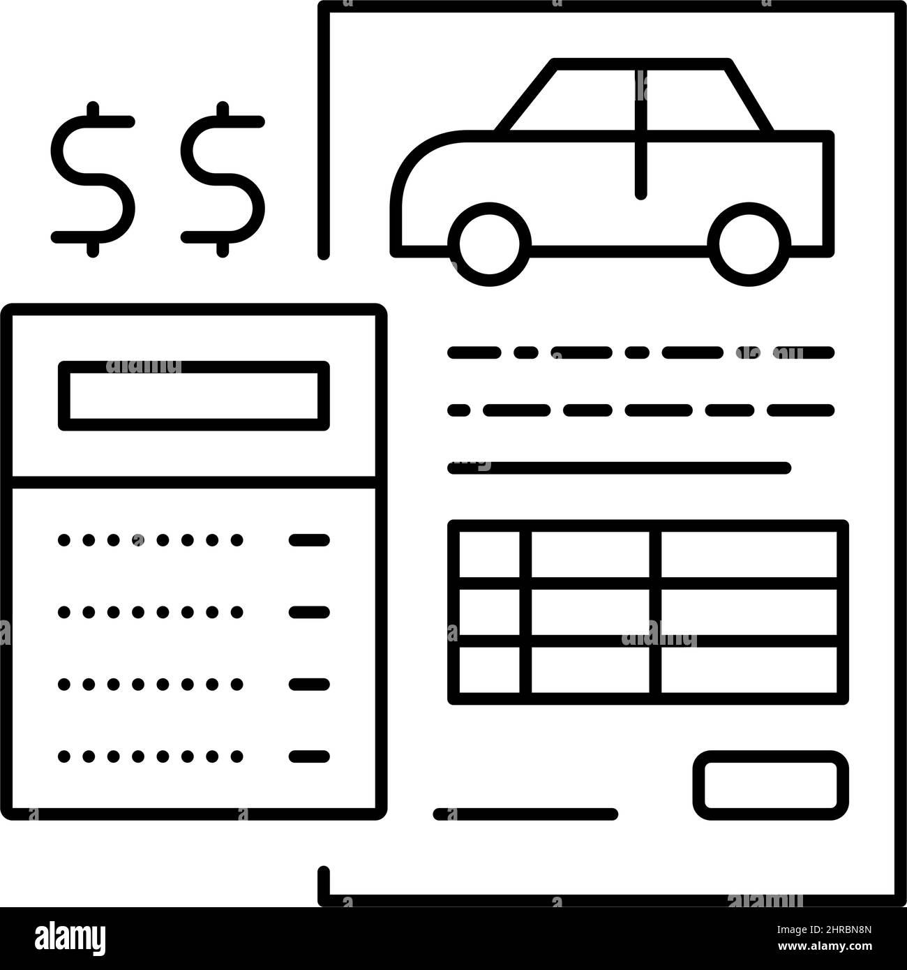 Search vehicles line icon Cut Out Stock Images & Pictures - Alamy