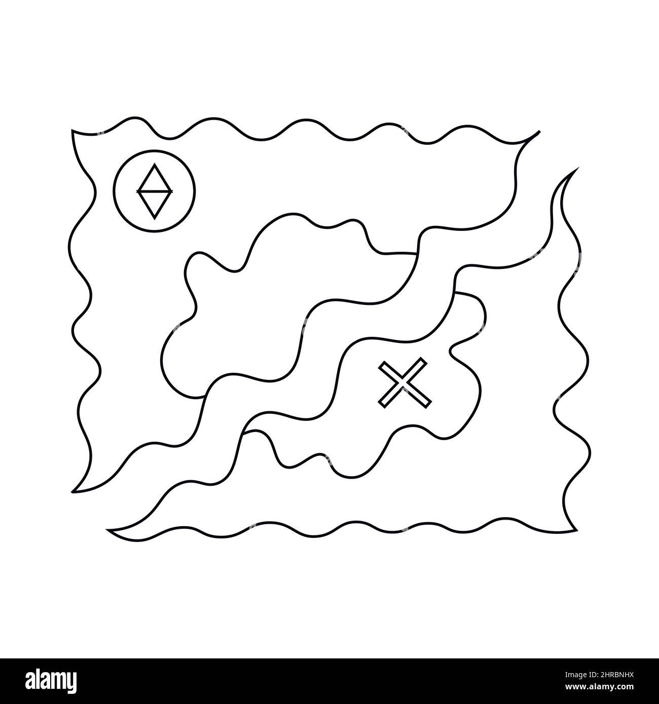 Pirate treasure map Black and White Stock Photos & Images - Alamy
