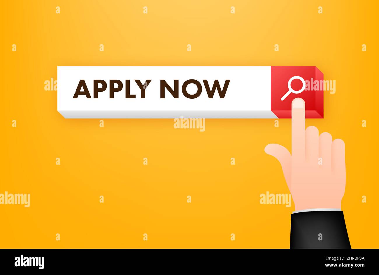 Apply now button on search bar. Pointer click. Cursor icon Stock Vector Image & Art - Alamy