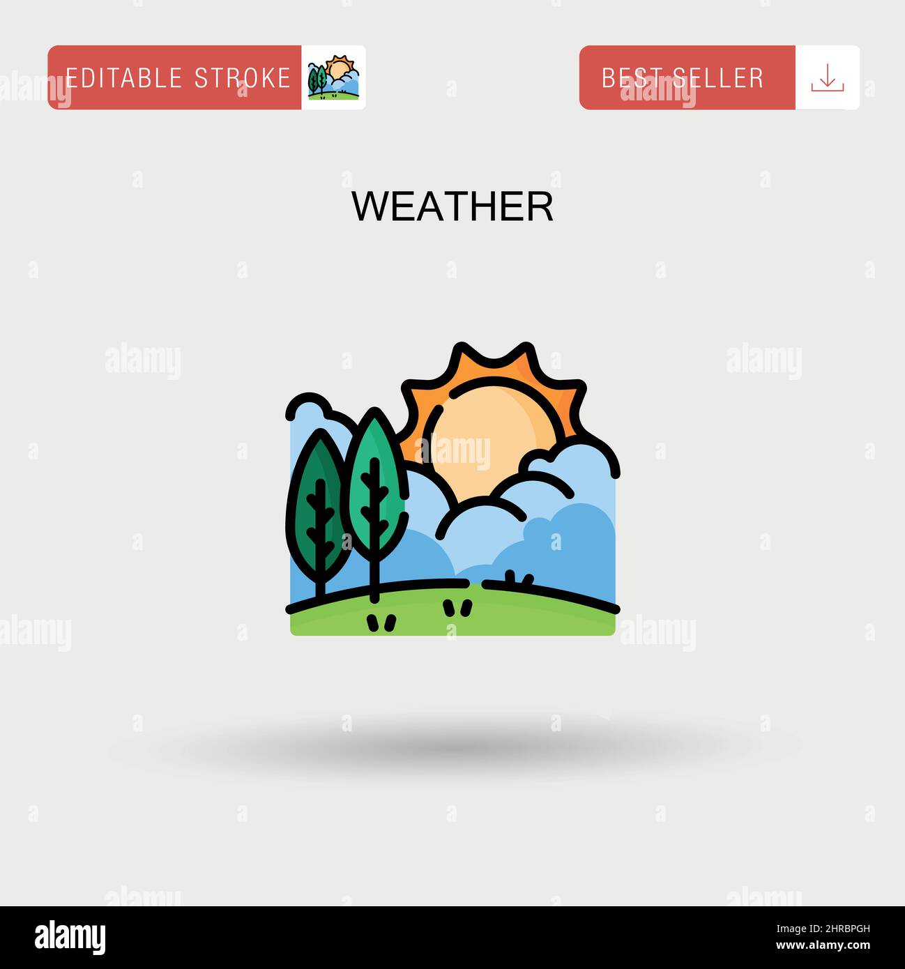Sunny weather icon hi-res stock photography and images - Alamy