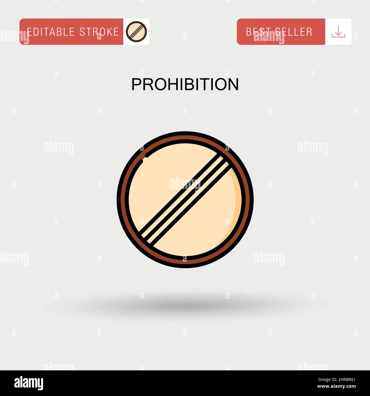 Prohibition Simple vector icon Stock Vector Image & Art - Alamy