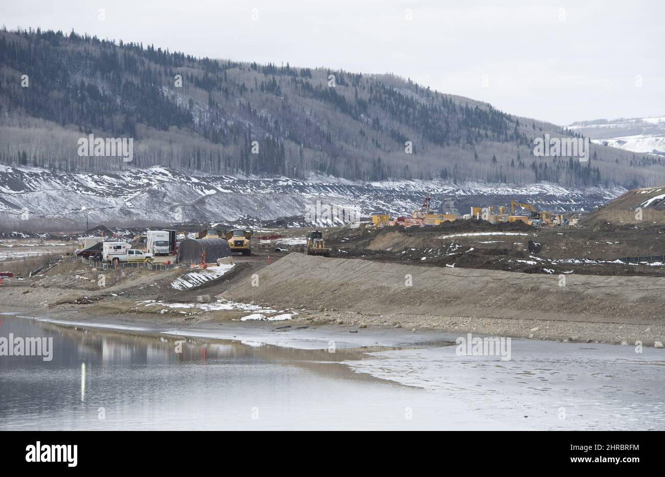 The Site C Dam location is seen along the Peace River in Fort St. John ...