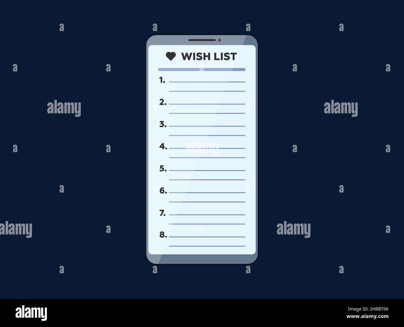 Empty shopping list Stock Vector Images - Alamy