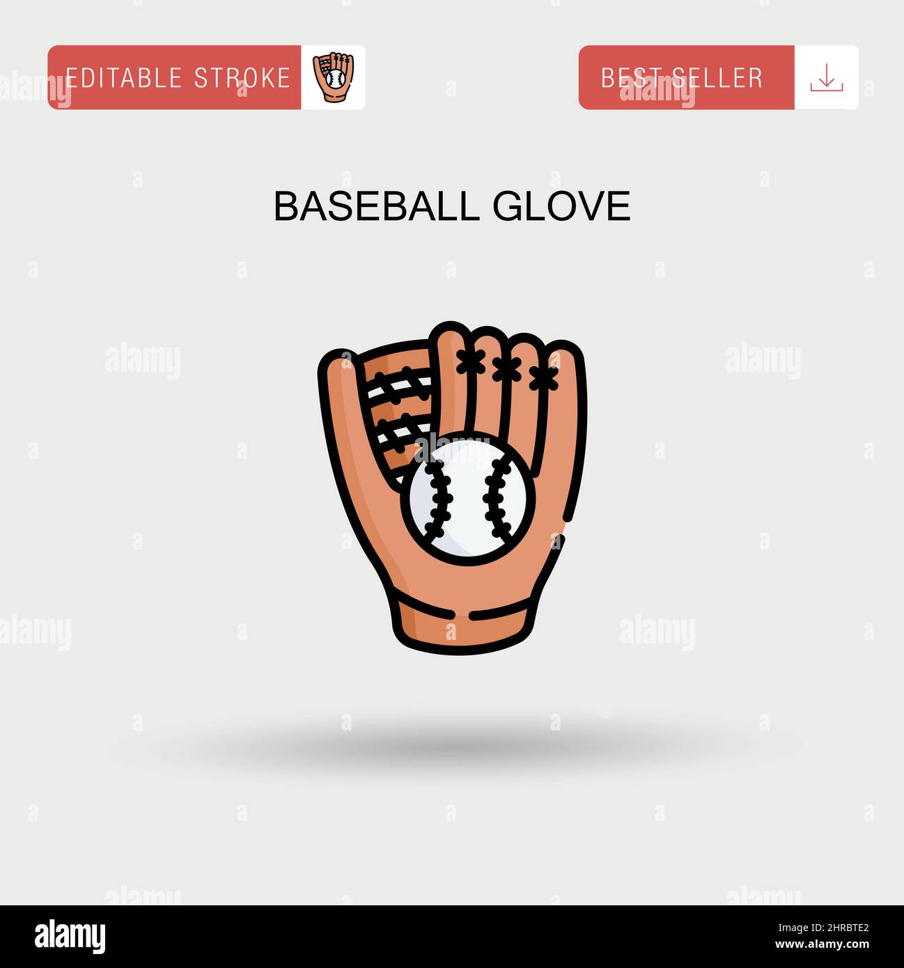 Baseball glove Simple vector icon Stock Vector Image & Art - Alamy
