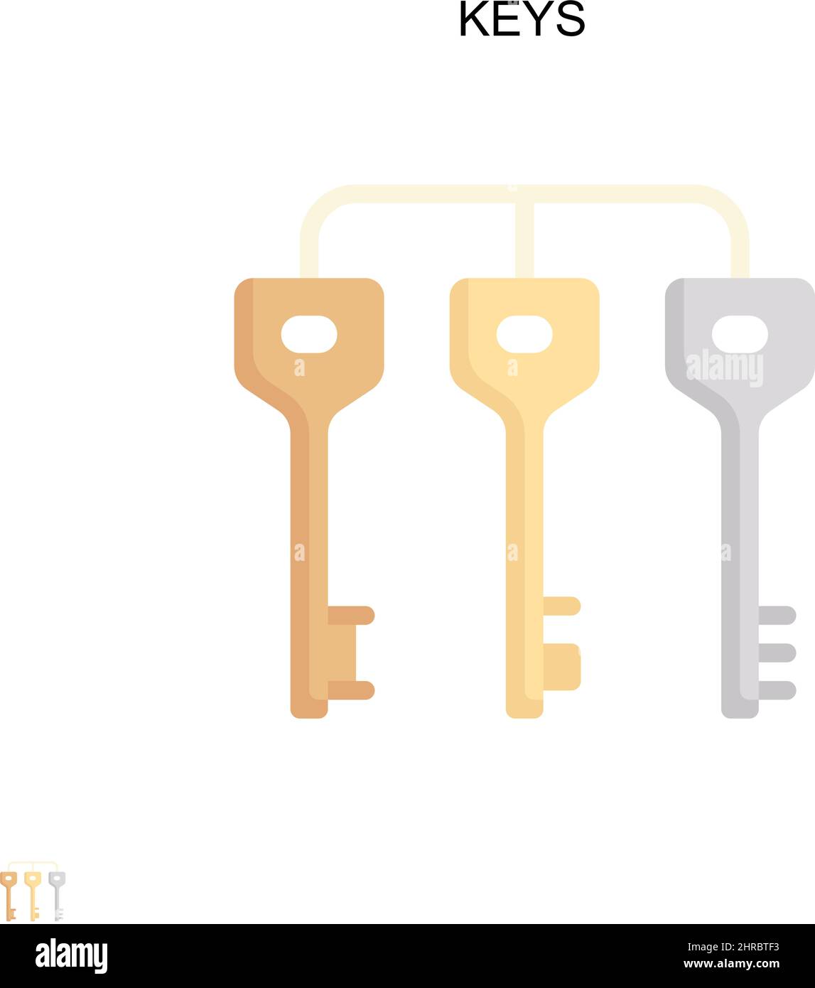 Keys Simple vector icon. Illustration symbol design template for web ...