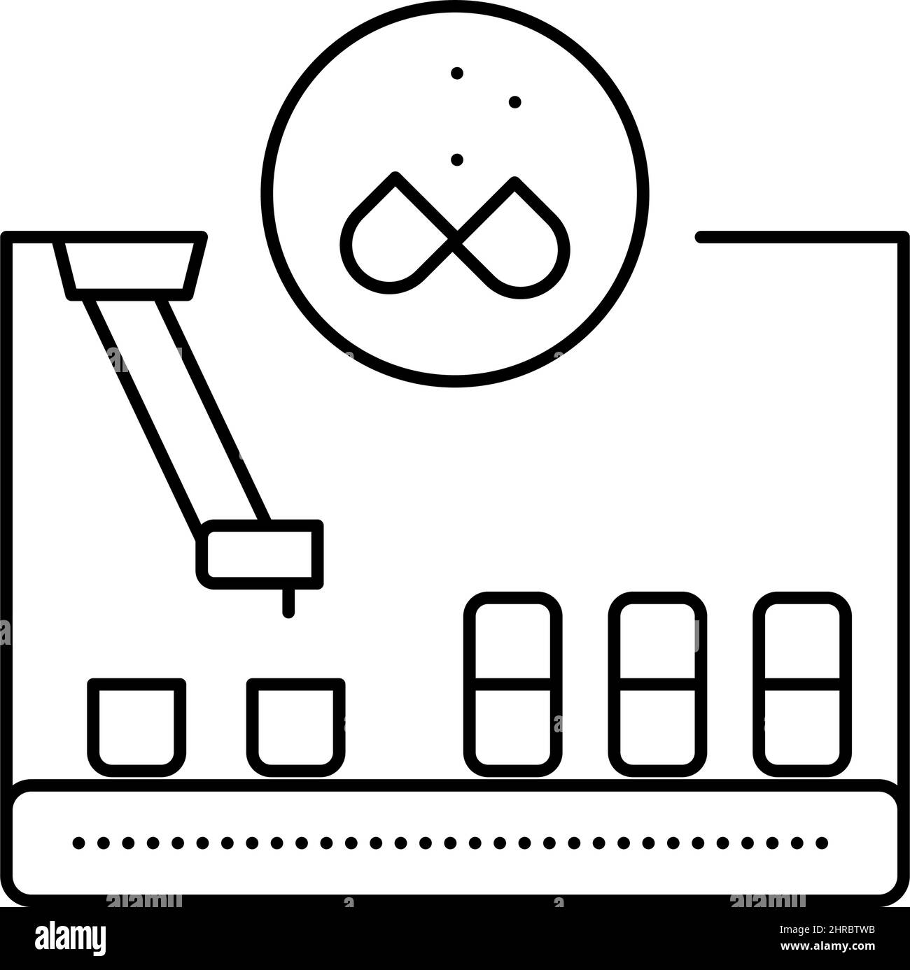 filling pharmaceutical production line icon vector illustration Stock ...