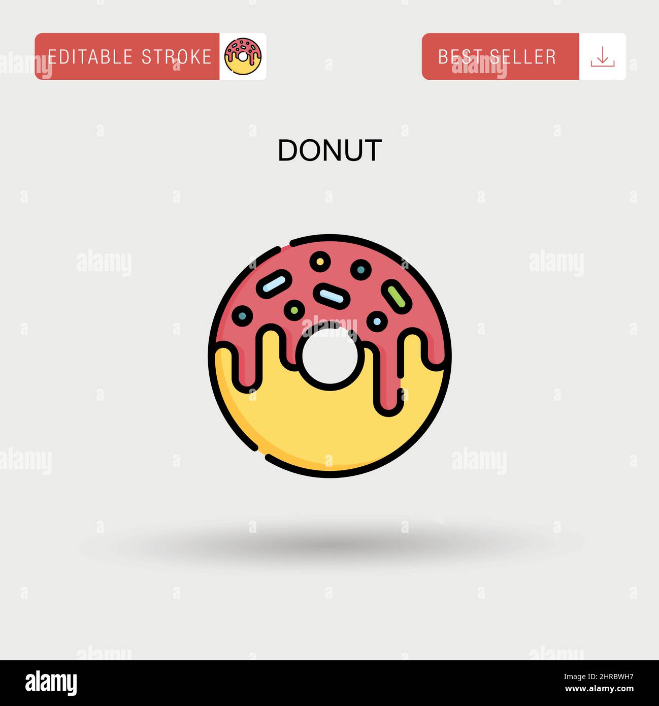 Donut Simple vector icon Stock Vector Image & Art - Alamy