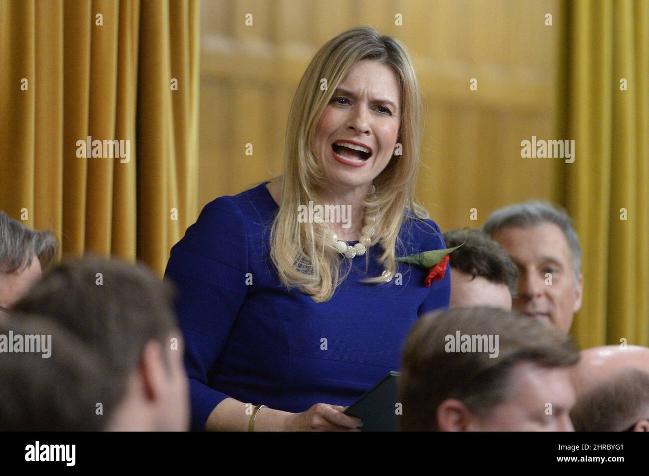 Newly-elected Conservative MP Stephanie Kusie asks a question during ...