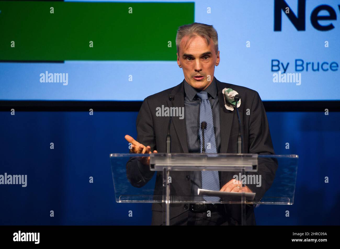 Bruce Livesey of the National Observer accepts the business award at ...