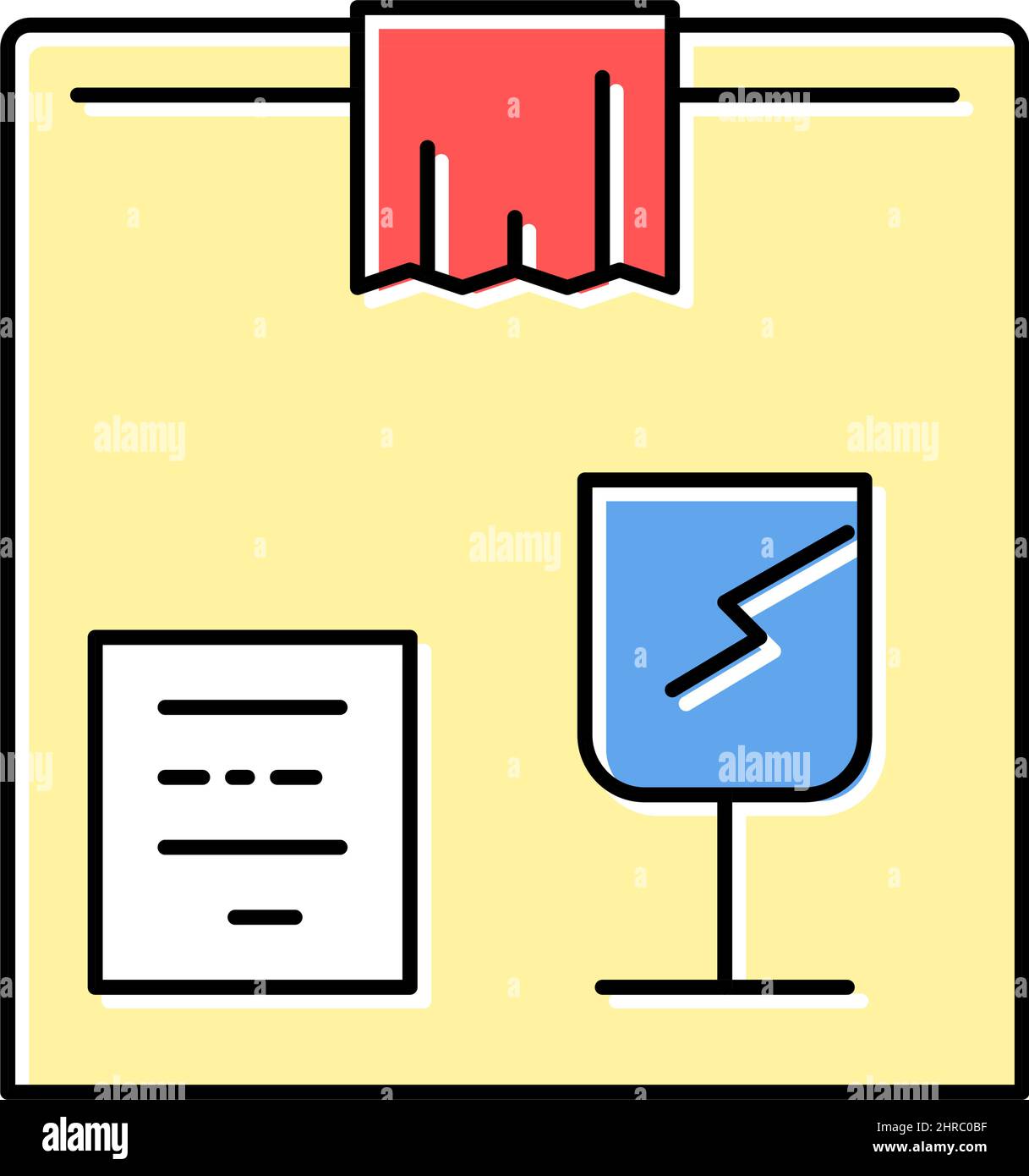 fragile box color icon vector illustration Stock Vector Image & Art - Alamy