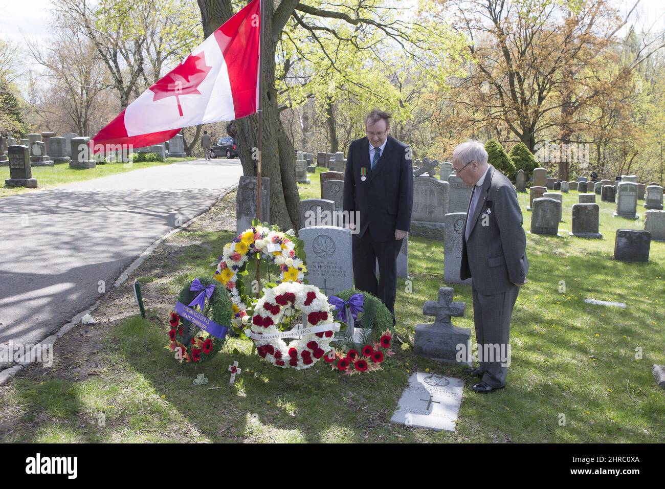 Reverend Harold Steven (right) and his son Andrew Steven stand at the ...