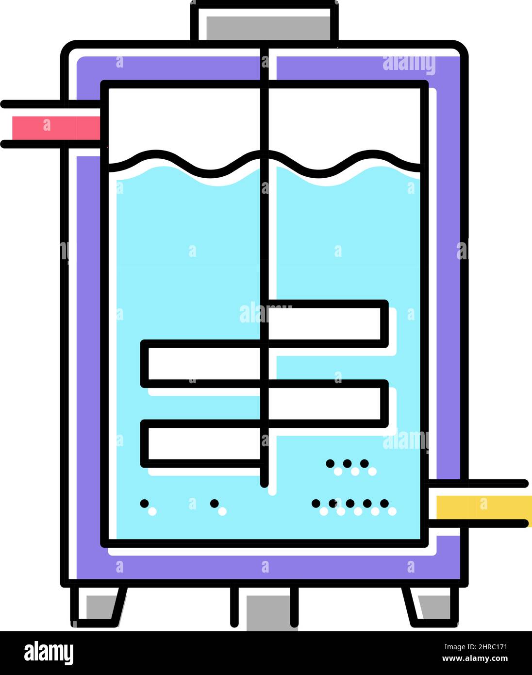 fermentation pharmaceutical production color icon vector illustration ...