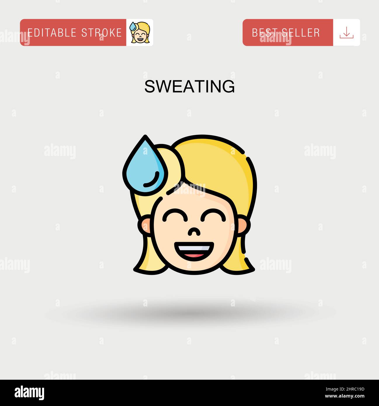 Sweaty woman workout Stock Vector Images - Alamy