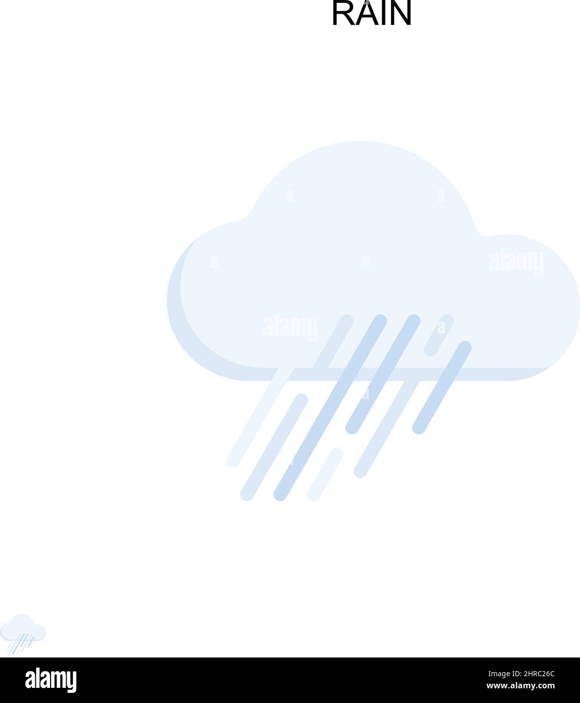 Rain Simple vector icon. Illustration symbol design template for web ...