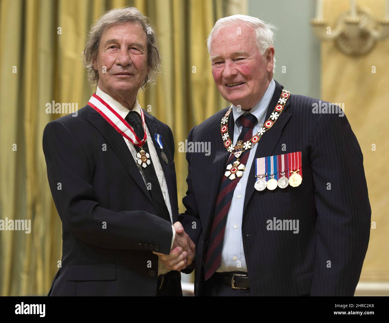 Governor General David Johnston invests Jean-Pierre Ferland, from Montreal, Que. as an Officer ...