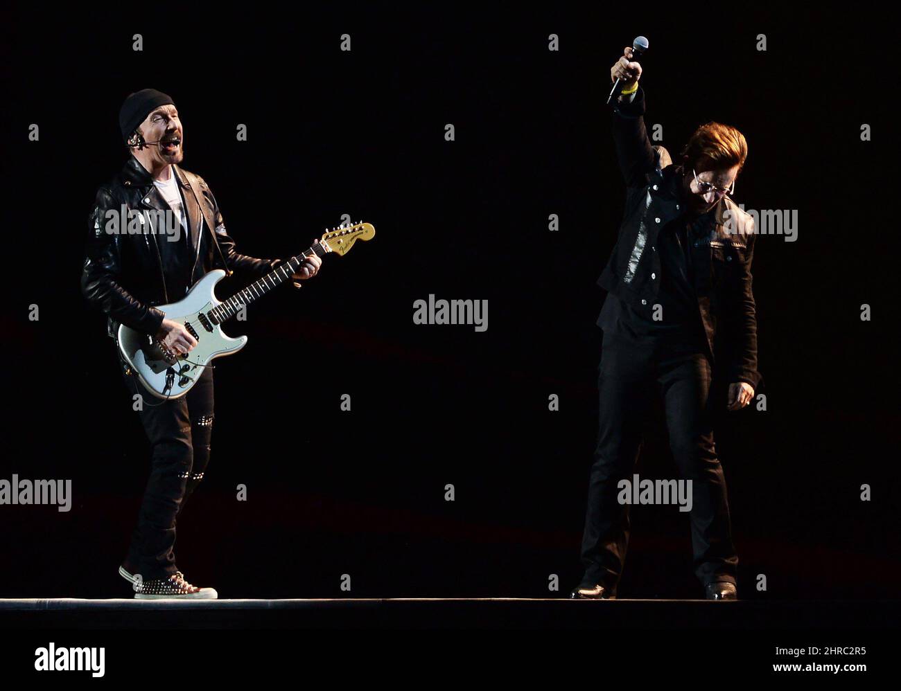U2 perform during the opening concert of their "Joshua Tree" tour in ...