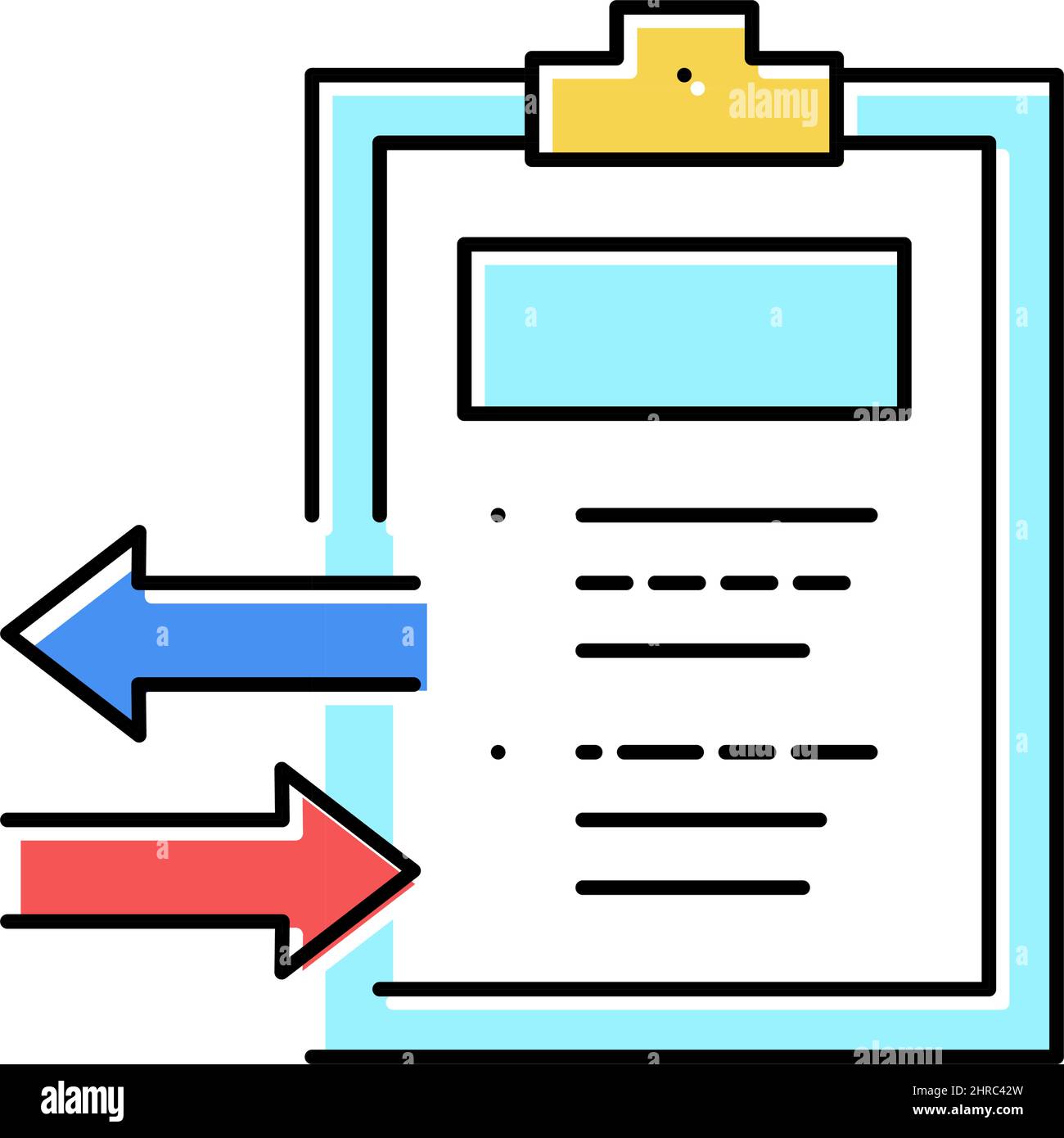 import and export document color icon vector illustration Stock Vector ...