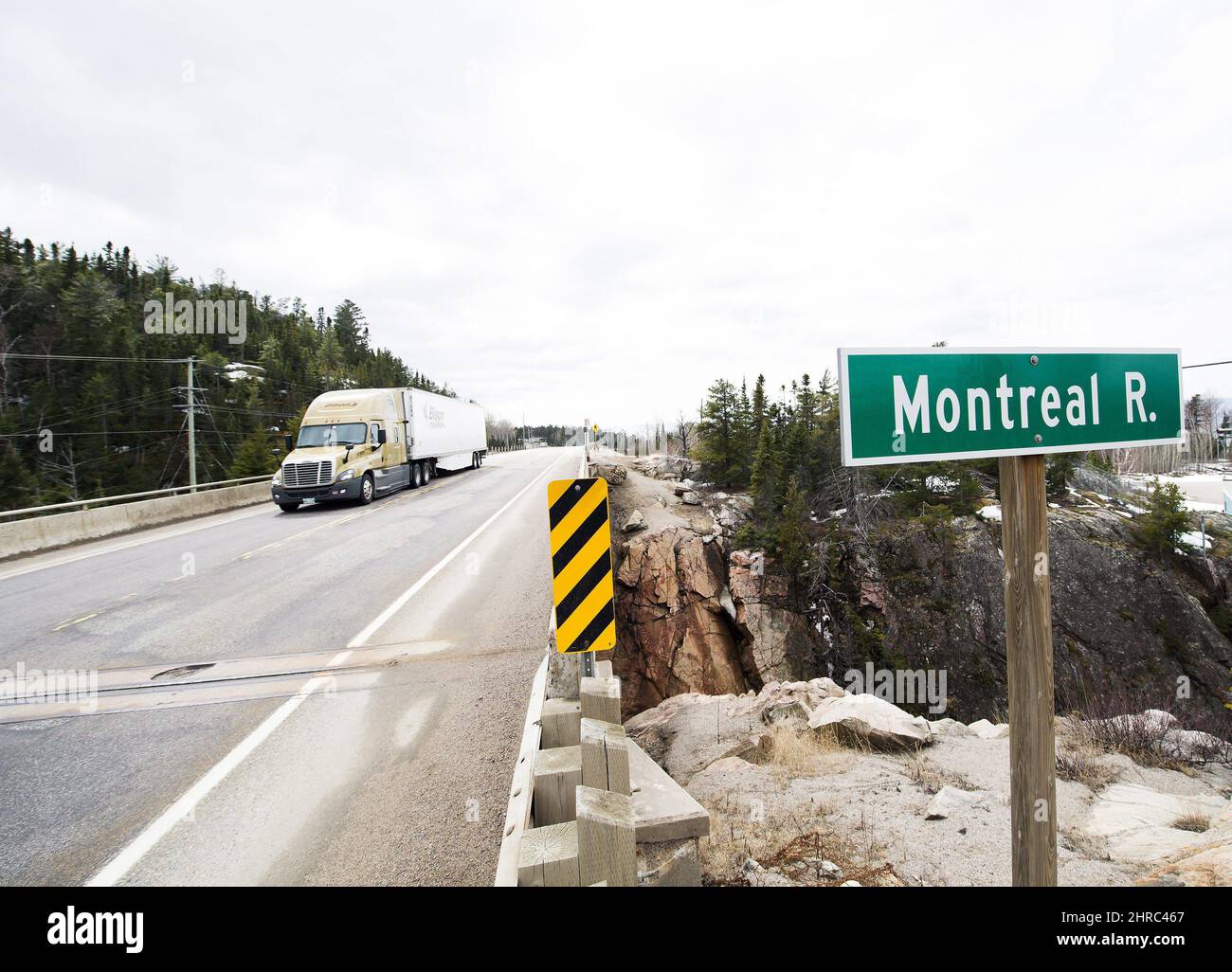 The Trans Canada Highway Passes Over The Montreal River North Of Sault
