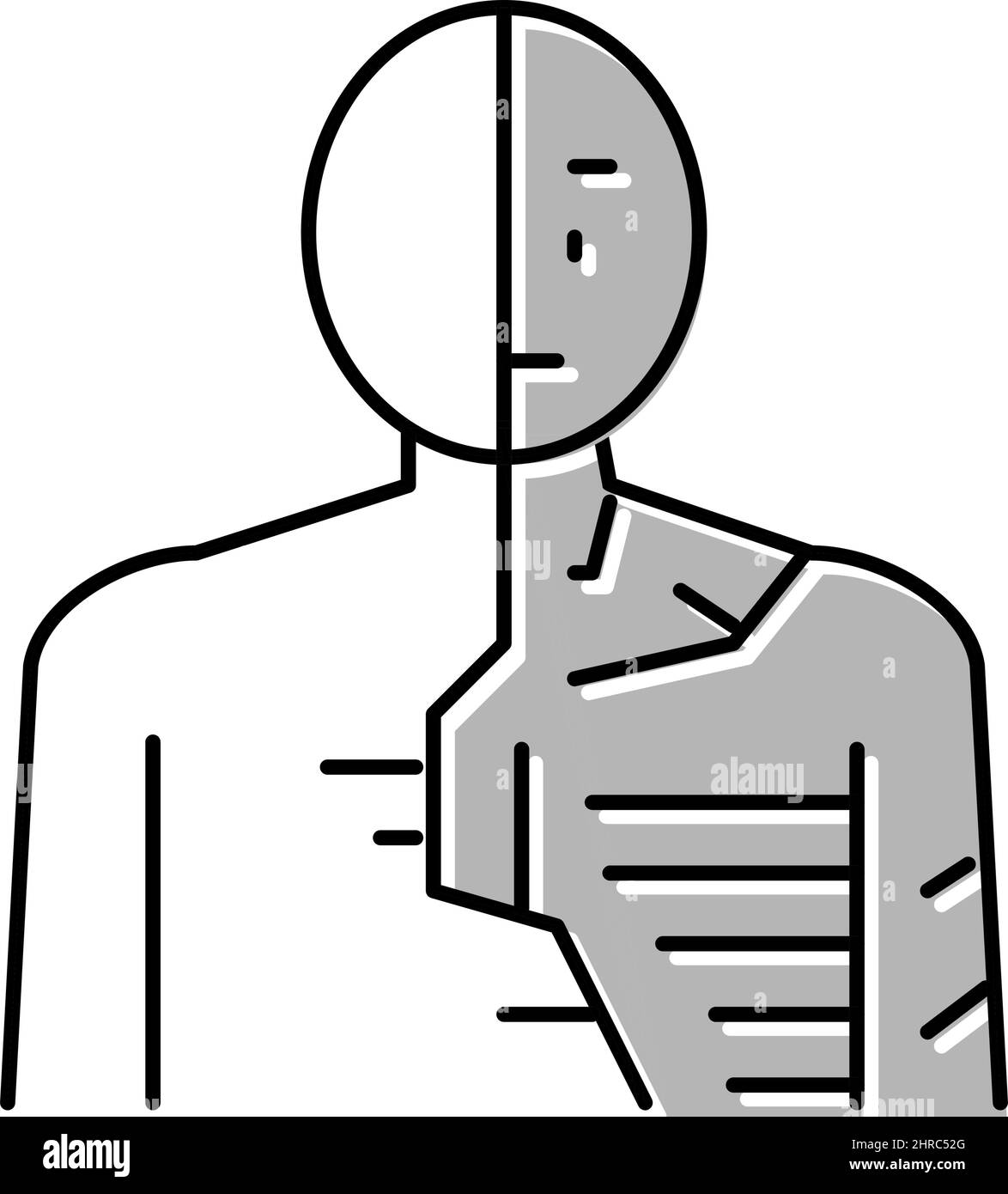 android robot human color icon vector illustration Stock Vector Image ...