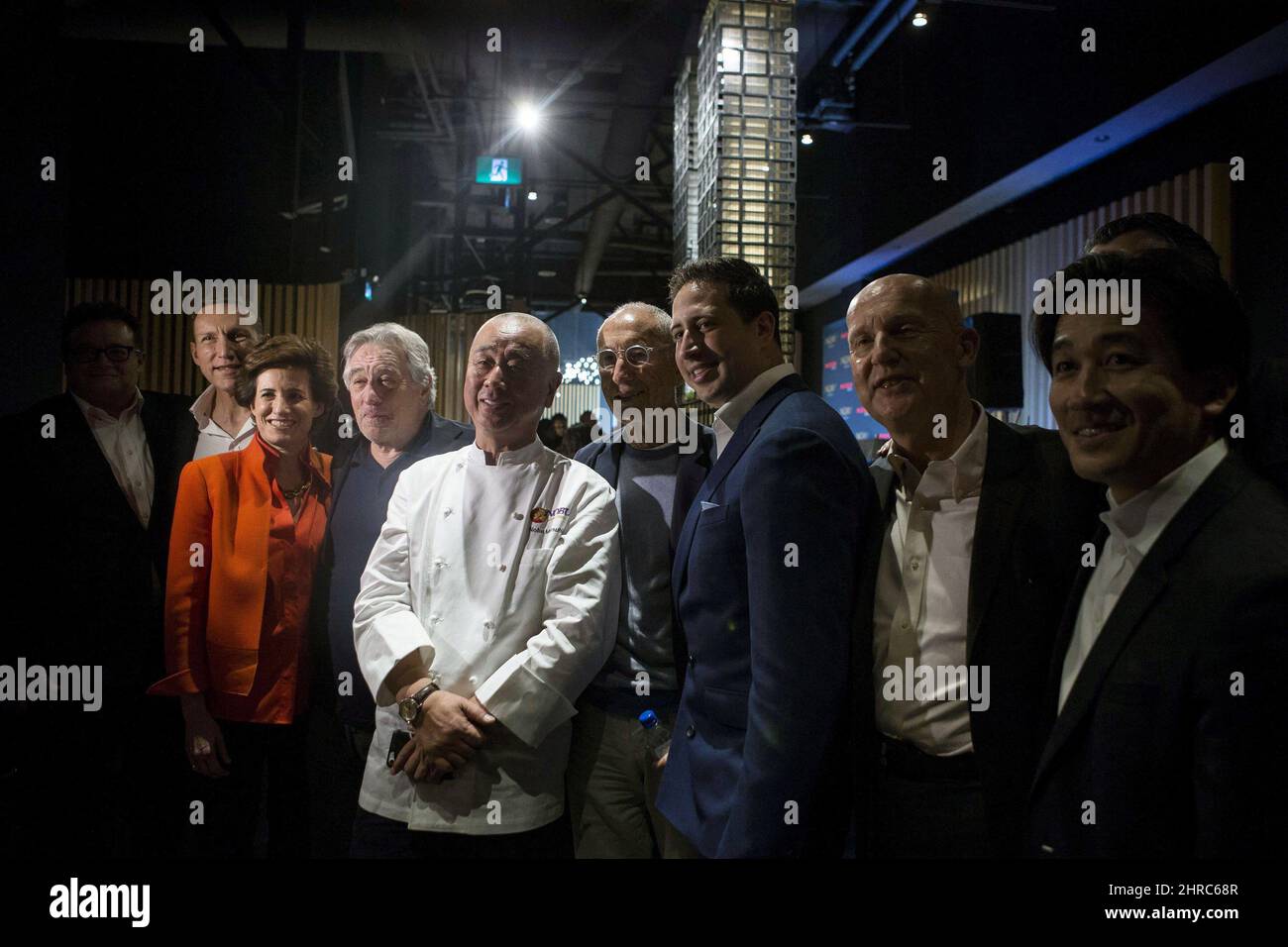 Actor Robert De Niro and Chef Nobu Matsuhisa and other principles in ...