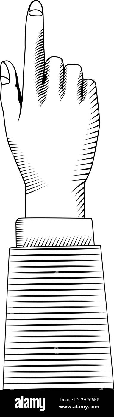 hand indicating up drawn Stock Vector Image & Art - Alamy