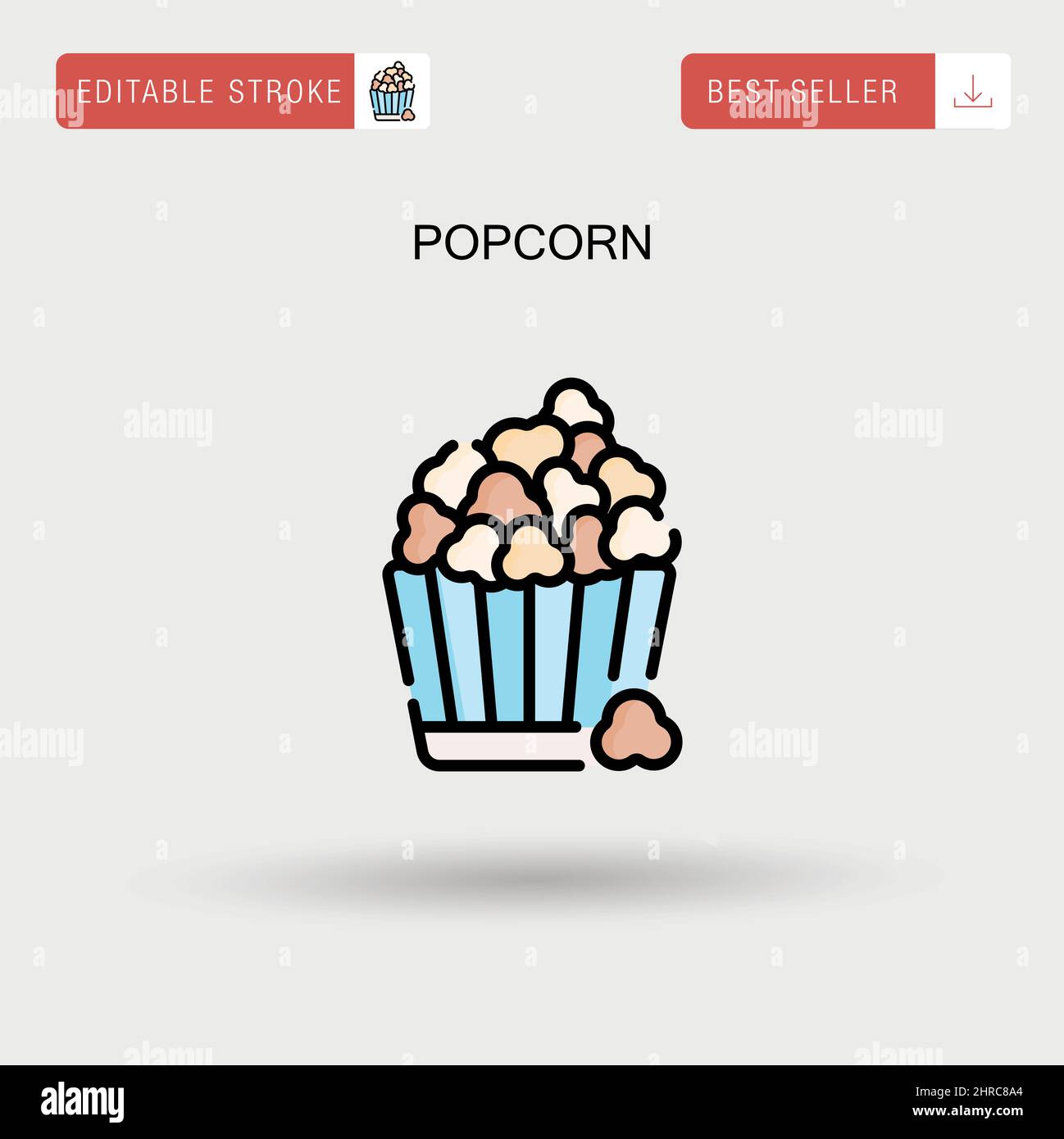 Popcorn Simple vector icon Stock Vector Image & Art - Alamy
