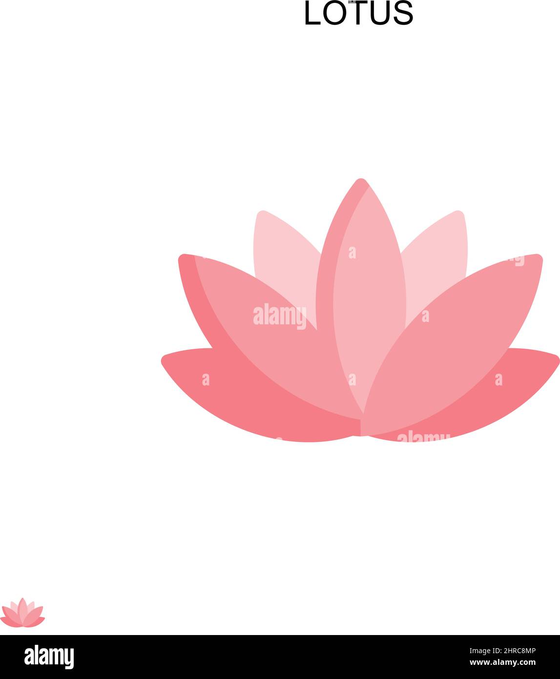 Lotus Simple vector icon. Illustration symbol design template for web ...