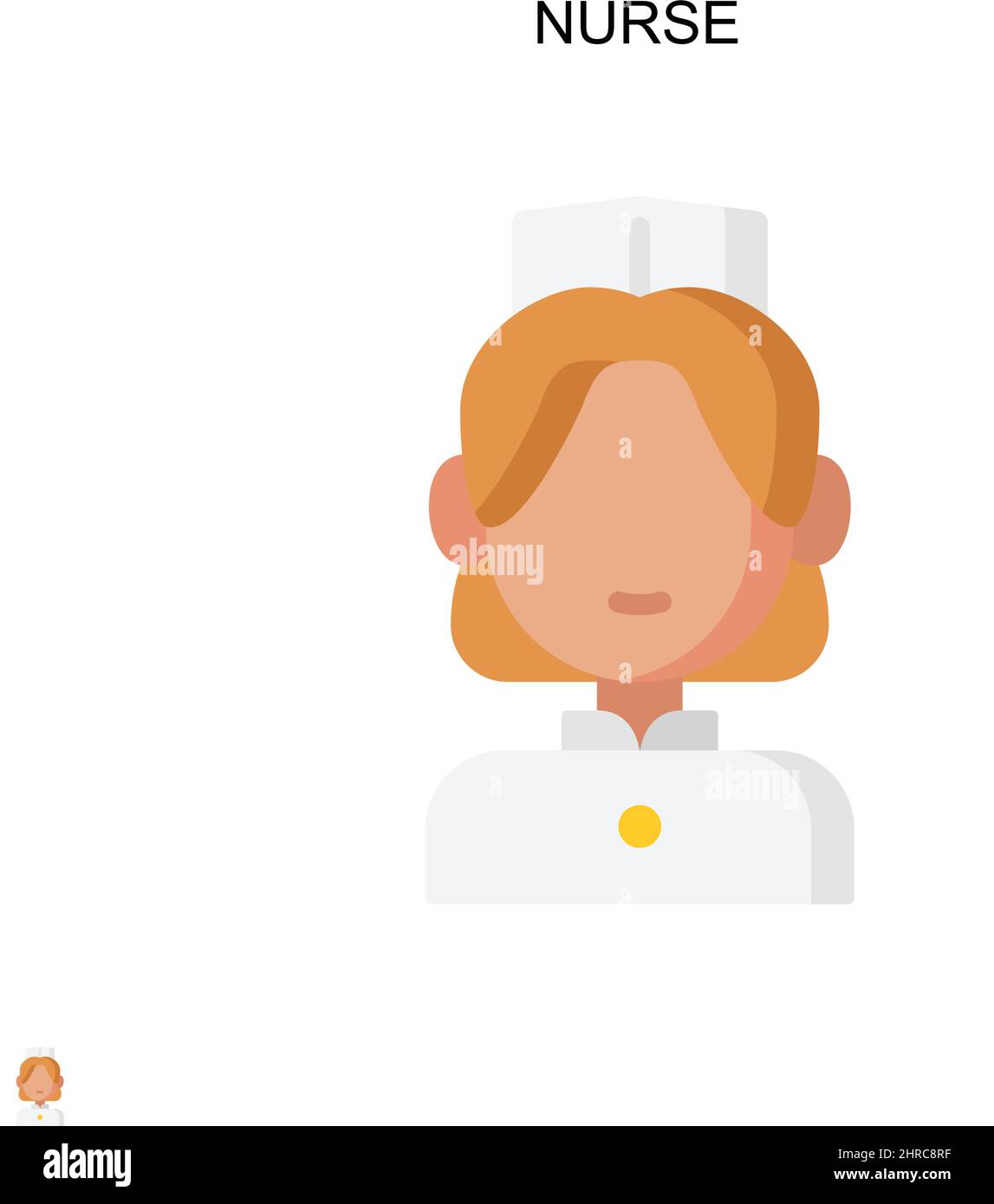 Nurse Simple vector icon. Illustration symbol design template for web ...