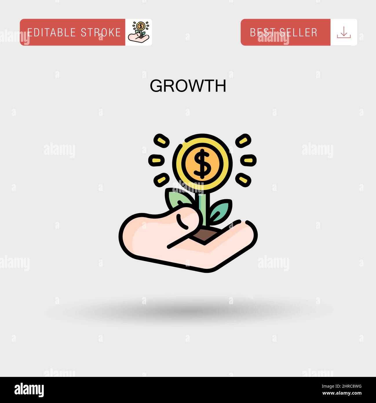 Growth Simple vector icon Stock Vector Image & Art - Alamy
