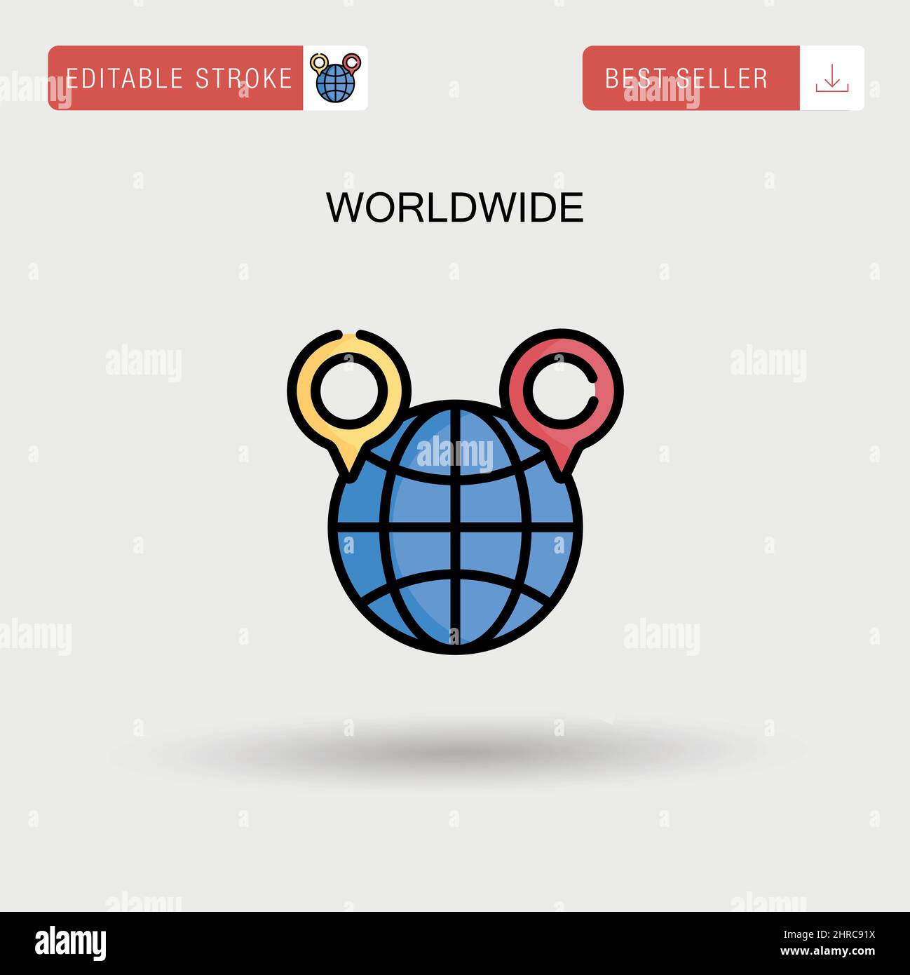 Worldwide vector icon Stock Vector Images - Alamy