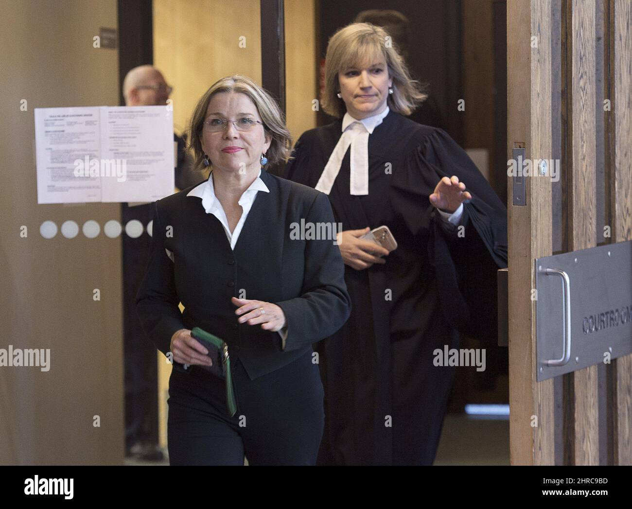 Crown attorneys Susan MacKay, left, and Kim McOnie attend court as ...