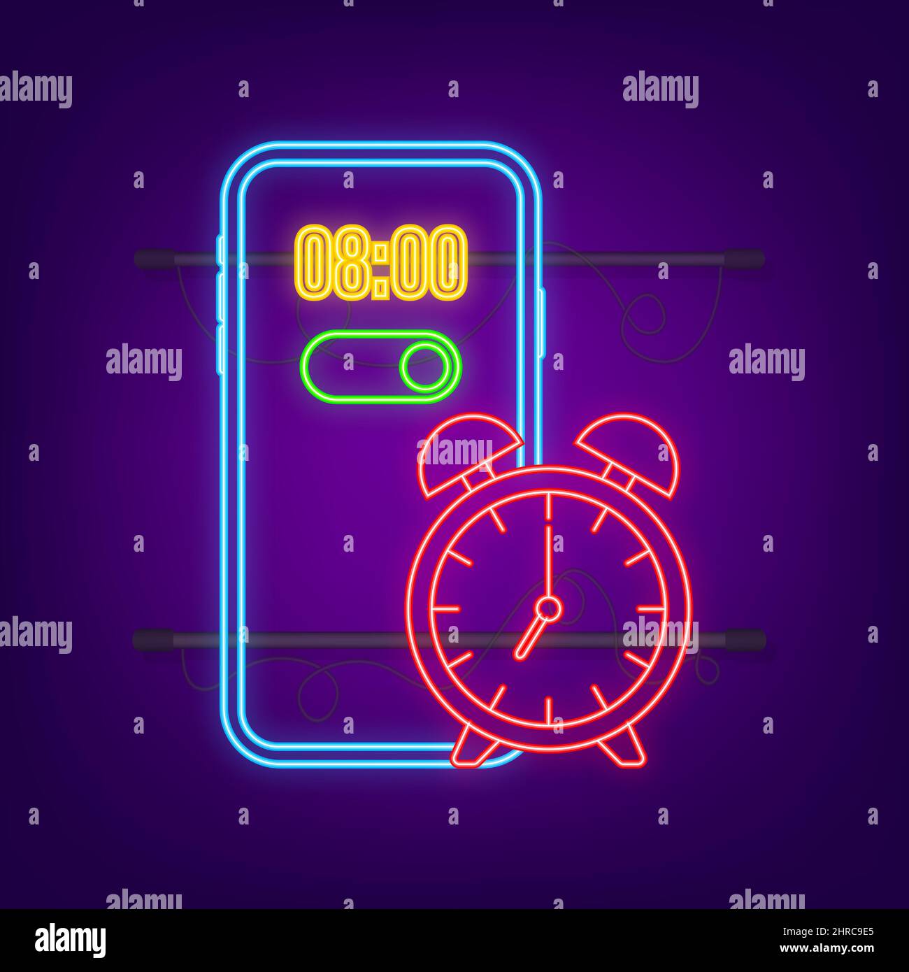 Cartoon mockup with black alarm smartphone. Smartphone mockup. Calendar ...