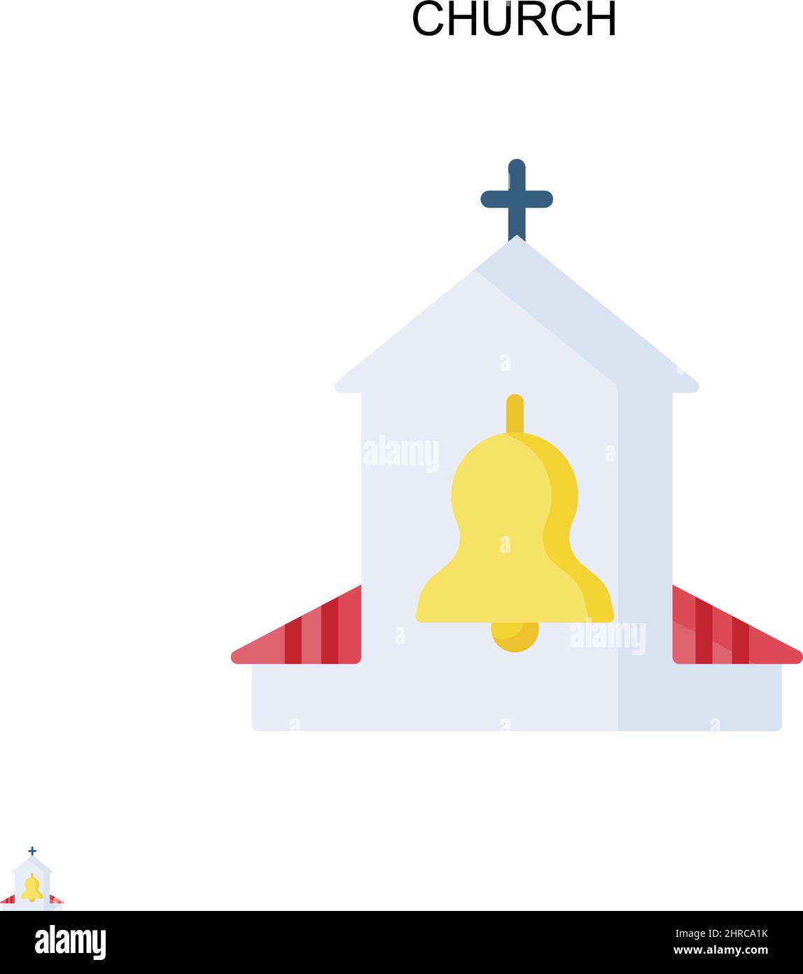 Church Simple vector icon. Illustration symbol design template for web ...