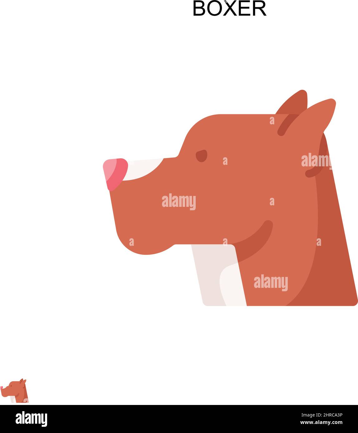 Boxer Simple vector icon. Illustration symbol design template for web mobile UI element Stock ...